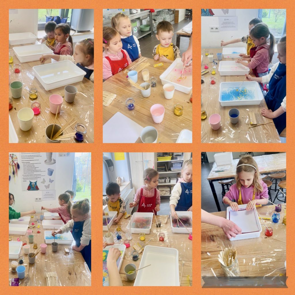 ArtLab – Malowanie na wodzie – Prywatne Przedszkole Lauder-Morasha