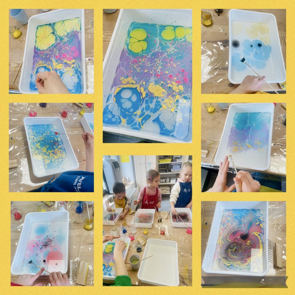 ArtLab – Malowanie na wodzie – Prywatne Przedszkole Lauder-Morasha