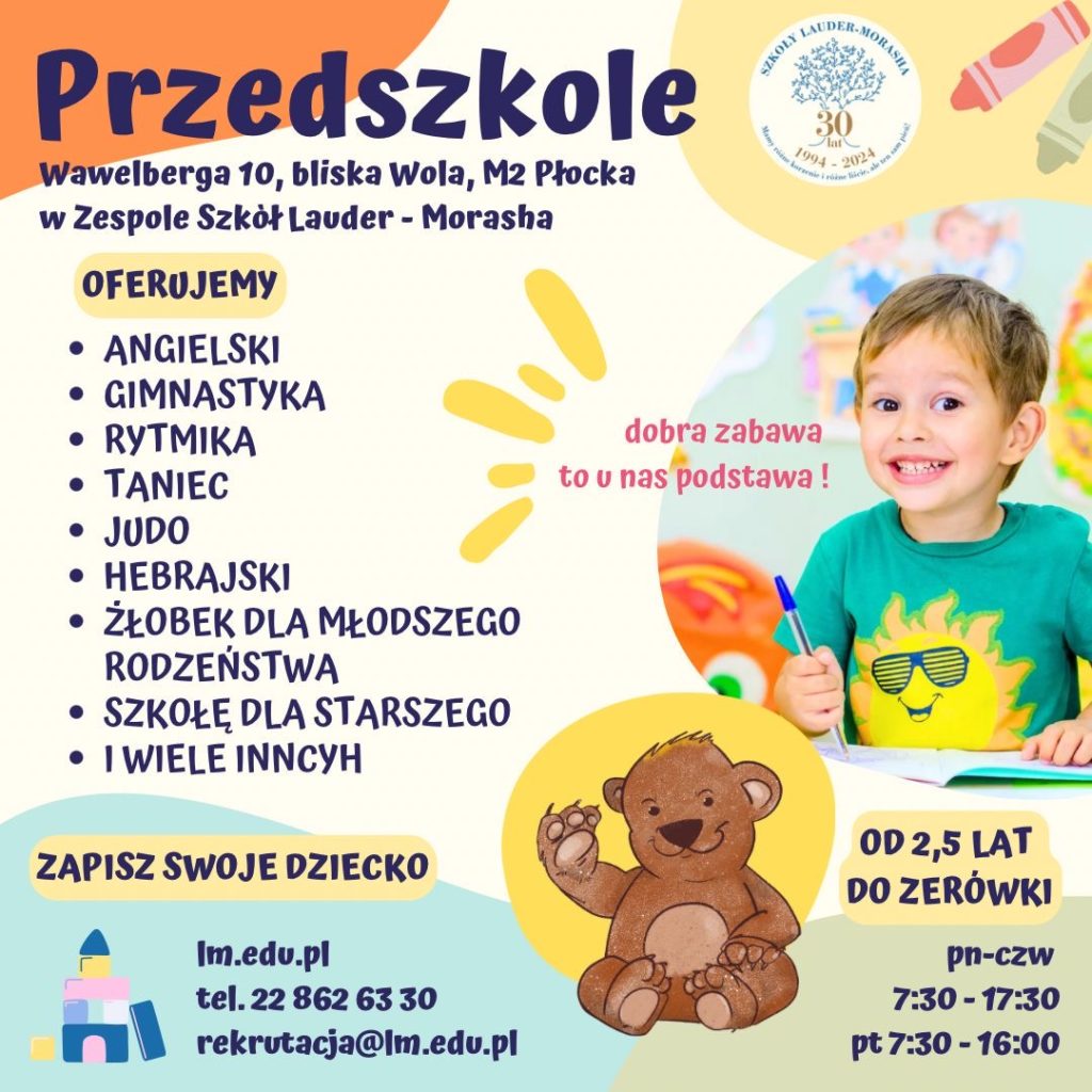 Rekrutacja 2024/2025 – Prywatne Przedszkole Lauder-Morasha